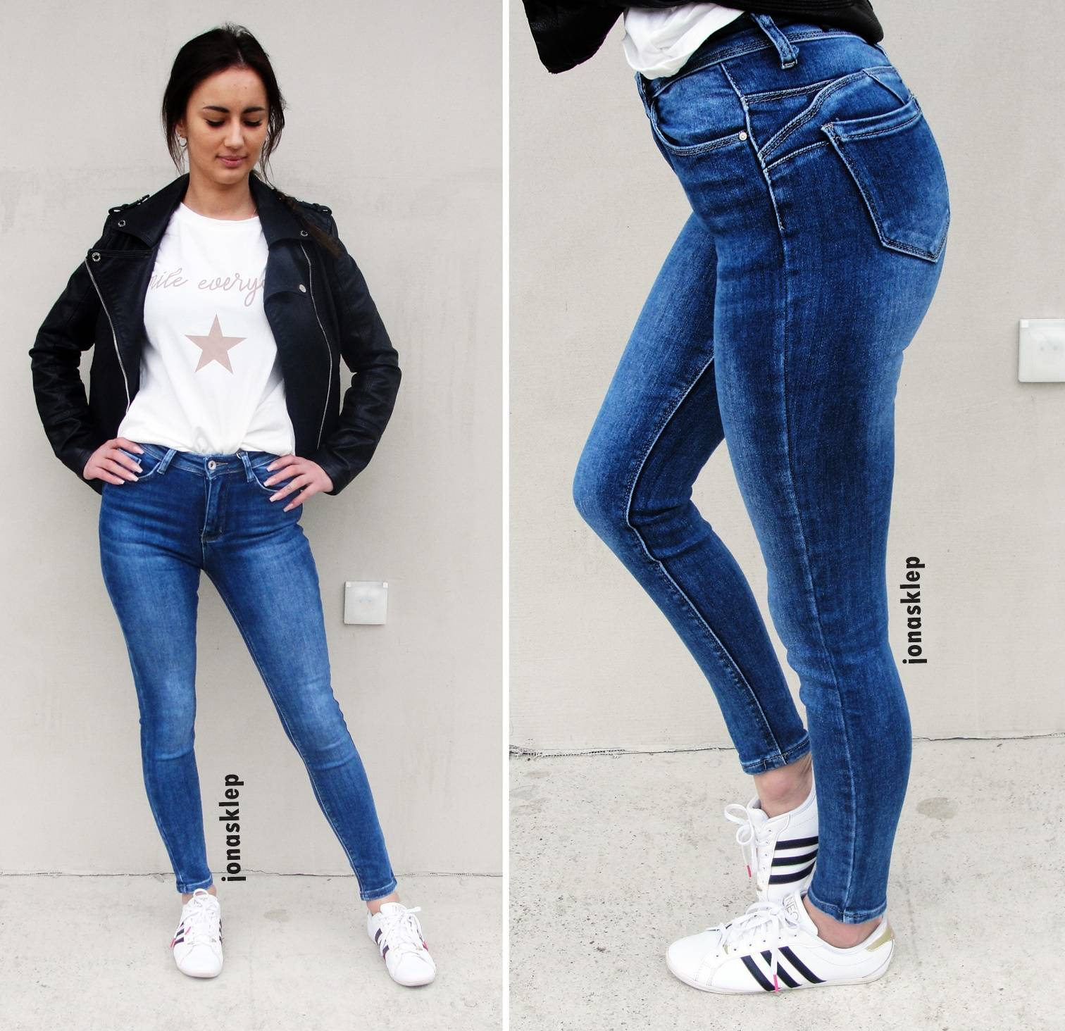 Jeansy damskie RURKI ciemne PUSH UP | KATEGORIE \ Spodnie Nowości ...